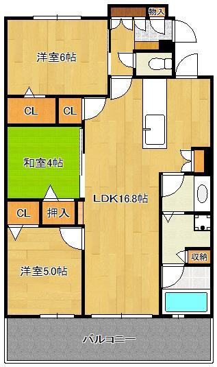 リヴィエール到津タワー602号室｜ 南小倉駅（徒歩16分）福岡県北九州市小倉北区下到津(賃貸マンション・3LDK・6階・69.81㎡)の詳細情報｜賃貸スタイル（物件ID240027057605）
